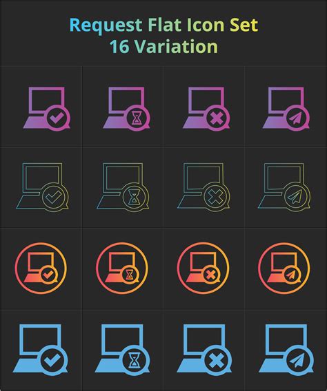 File Accepted Rejected Sent And Pending Flat Icon Set 23800743 Vector