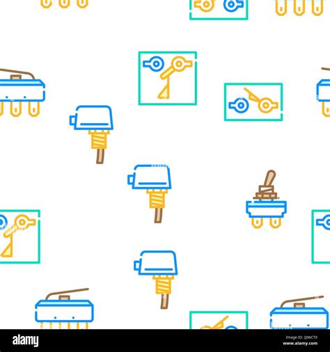 Switch Electricity Accessory Icons Set Vector Stock Vector Image And Art