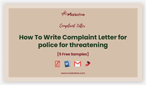 How To Write Best Complaint Letter To Police For Threatening [5 Samples] Markative