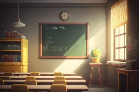 Modern Empty Classroom Stock Illustration Illustration Of Scene 271283785