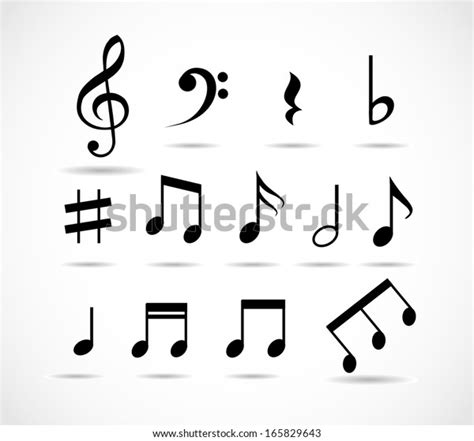 음악 노트 벡터 스톡 벡터로열티 프리 165829643