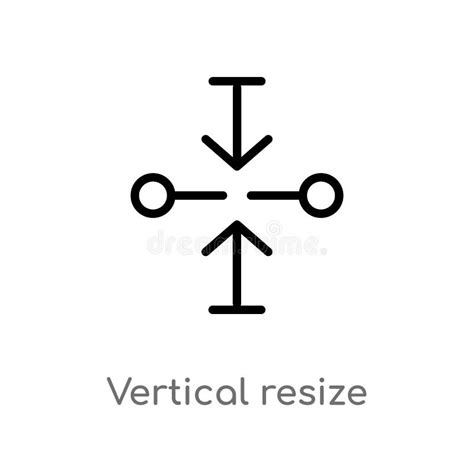 Vertical Resize Icon Thin Linear Vertical Resize Outline Icon Isolated On White Background From