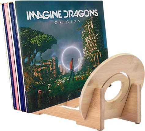 Loandicy Vinyl Storage Portable Record Rack B Amboo Display Rack For Displaying 50 Lp Music