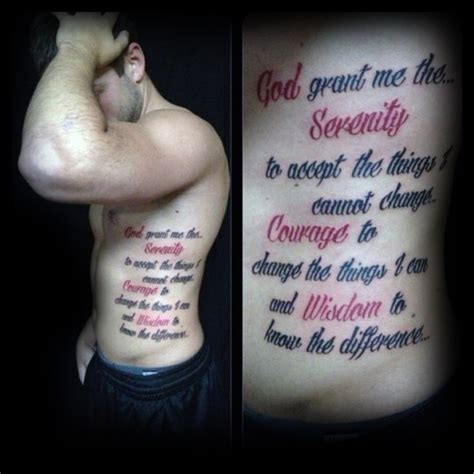 50 Serenidad Oración Tatuaje Diseños Para Los Hombres Ideas Que