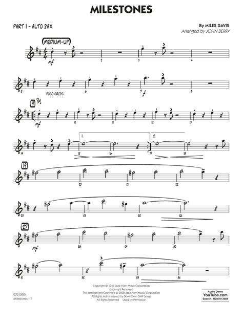Alto Sax Jazz Sheet Music Free At Dorthea Britt Blog