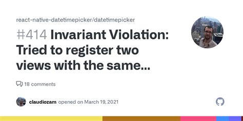 Invariant Violation Tried To Register Two Views With The Same Name