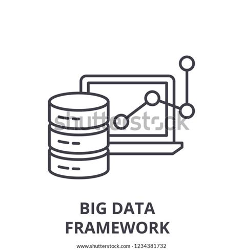Big Data Framework Line Icon Concept Stock Vector Royalty Free 1234381732
