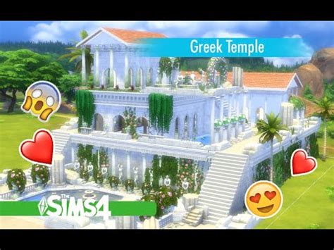 Sims 4 Amazing Ancient Greek Temple Speed Build Gaming Youtube