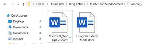 Convert An Existing Word Document To Master And Subdocuments