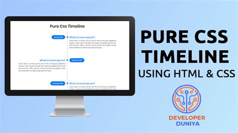 Pure Html And Css Vertical Timeline Design