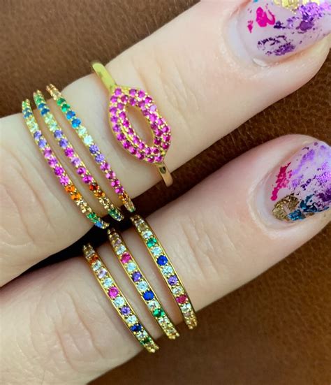 Micro Pave Pink Lips Ring Lips Ring Kiss Ring Etsy