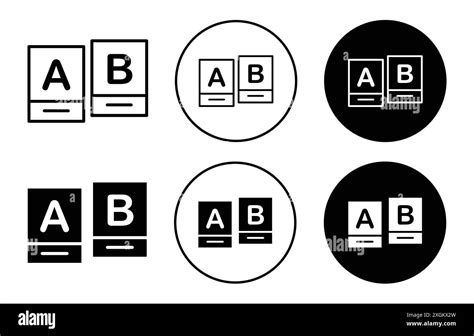 A B Testing Icon Logo Sign Vector Outline In Black And White Color Stock Vector Image And Art Alamy