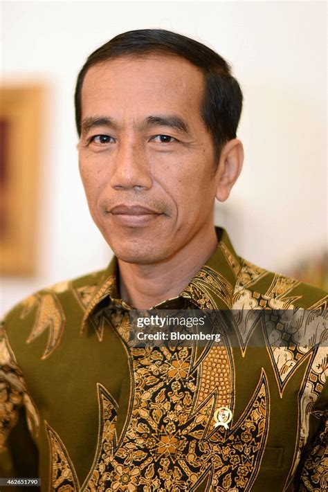 Joko Widodo Indonesias President Poses For A Photograph In His
