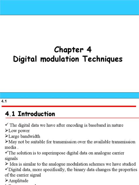 Digital Modulation System Pdf Modulation Data Transmission