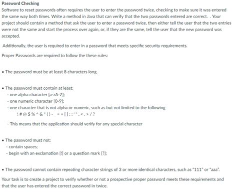 Solved Password Checking Software To Reset Passwords Often