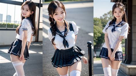 Aigravure Aiグラビア Ai Stable Diffusionで画像生成したセーラー服女子 Youtube