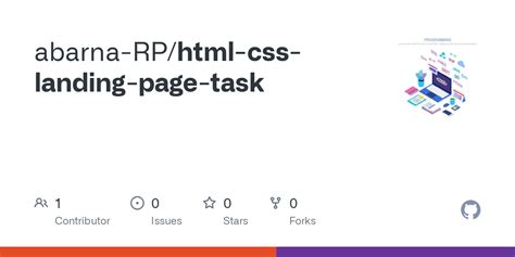 GitHub Abarna RP Html Css Landing Page Task