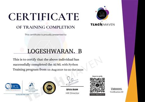 Logeshwaran B On Linkedin Ai Machinelearning Python Teachmaven Professionaldevelopment