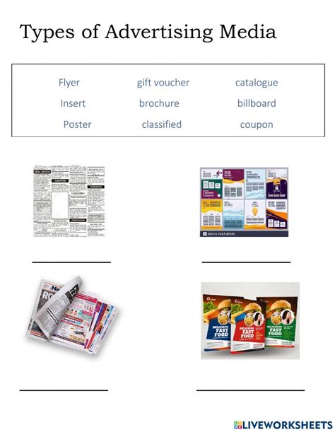 Types Of Advertising Media Worksheet Worksheets Library