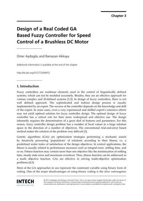 Pdf Design Of A Real Coded Ga Based Fuzzy Controller For Speed · The Control System