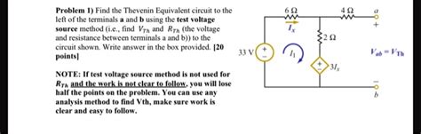 Solved Problem 1 Find The Thevenin Equivalent Circuit To The Left Of