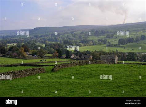 Reeth Yorkshire Dales National Park North Yorkshire England Stock