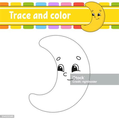 추적 및 색상 아이들을위한 색칠 페이지 필기 연습 교육 개발 워크 시트 활동 페이지 유아를위한 게임 격리된 벡터 그림입니다 만화 스타일입니다 점 연결하기에 대한 스톡 벡터