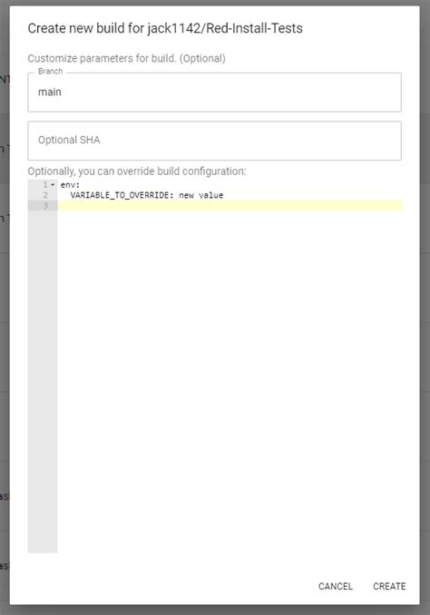 Environment Variable Override For Manually Created Builds · Issue 1030 · Cirruslabscirrus Ci