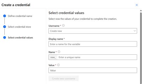 Создание учетных данных Azure Key Vault Power Automate Microsoft Learn