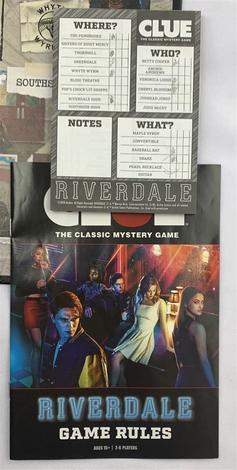 Riverdale Clue Board Game 2018 Usaopoly Great Condition Mandis