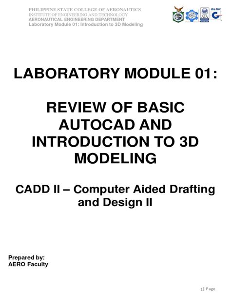 cadd 312 laboratory module no 1 pdf icon computing 3 d