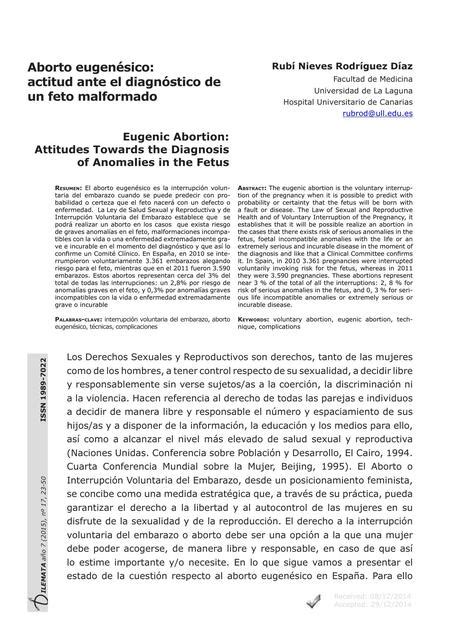 Aborto Eugenésico Aracelly Ravelo Udocz