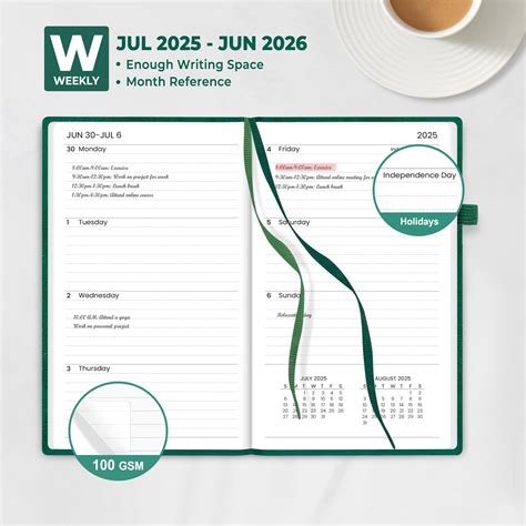 Sunee 2025 2026 Pocket Weekly Planner For Purse 35 X 6