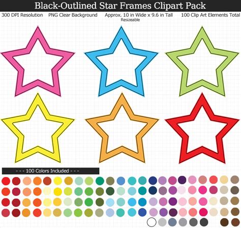 Star Frame Clip Art Borders And Frames Picture Frames Star Photography