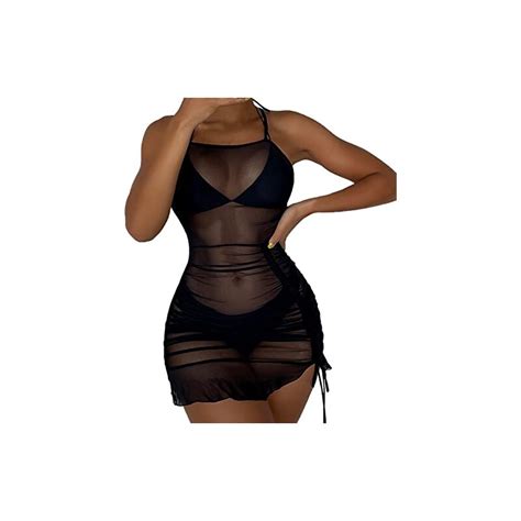 Generico Gonne Estive Copricostume Da Donna In Rete Trasparente Pantaloncini Da Spiaggia