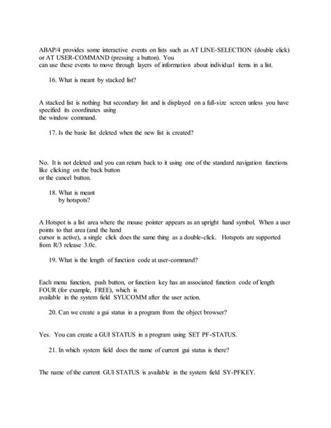 Sap Abap Modularization Interview Questions DOCX