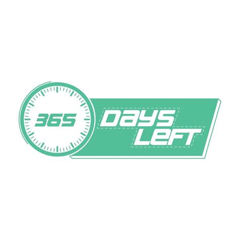 365 Days Left Countdown Timer Clock Design 26507660 Vector Art At Vecteezy
