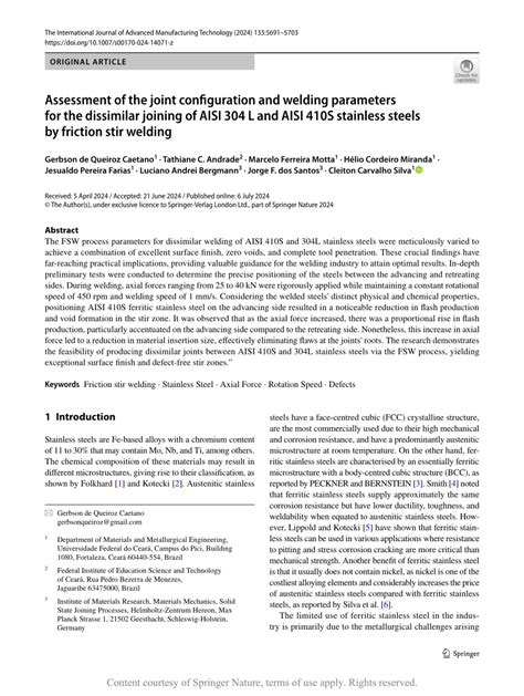 Assessment Of The Joint Configuration And Welding Parameters For The Dissimilar Joining Of Aisi
