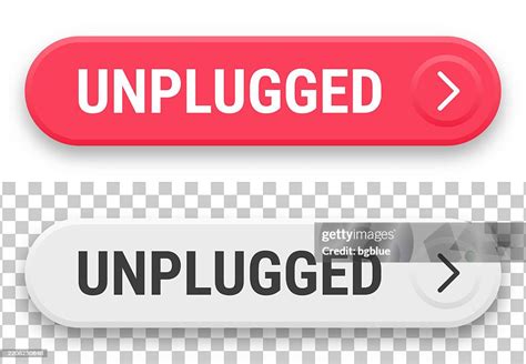unplugged 3d click web buttons on blank background high res vector