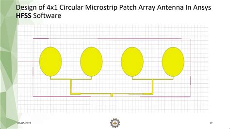 Design Of 4x1 Circular Microstrip Patch Array Antenna In Hfss Griet