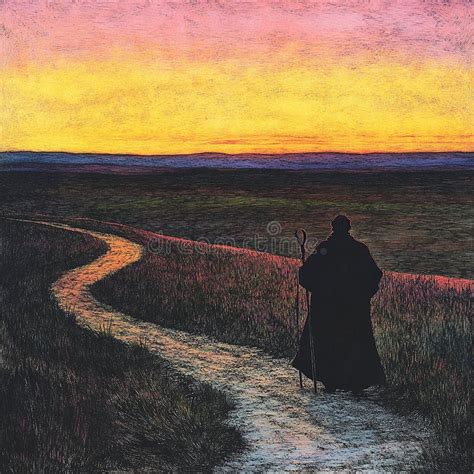 Pilgrim And His Faith God Portrait Hyper Realistic Drawing Sketch