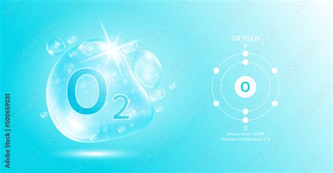 Drop Water Oxygen O2 Molecule Bubbles Blue And Chemical Formulas Natural Gas Electron Diagram