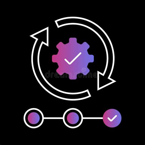Streamlined Processes Icon Efficient Processes Streamlined Operations Editable Stroke Icon