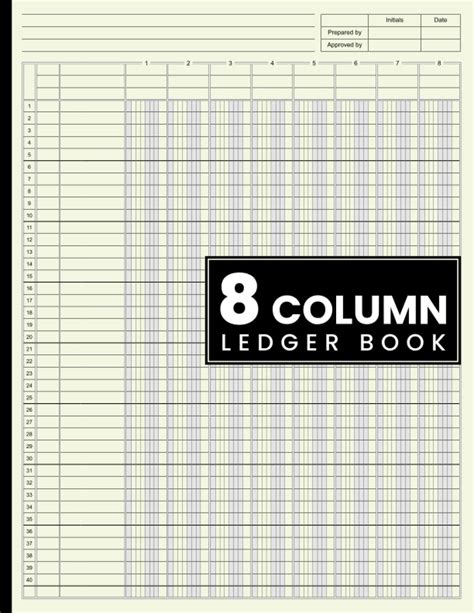 8 Column Ledger Book Accounting Ledger Book For Bookkeeping Eight Column Ledger