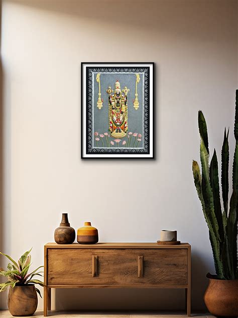 Buy Tirupati Balaji A Zari Zardozi Artwork By Mohd Bilal At Memeraki