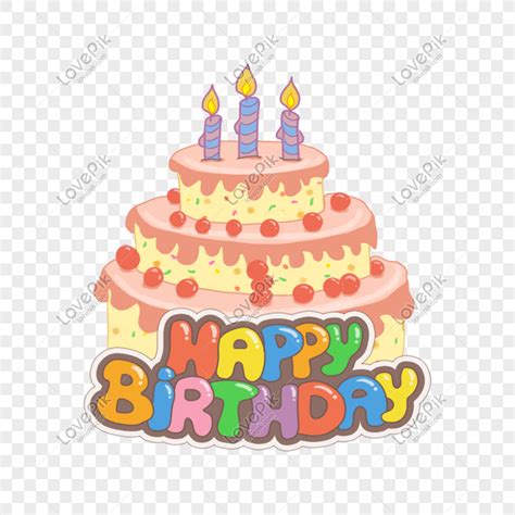 생일 케이크 Png 일러스트 무료 다운로드 Lovepik