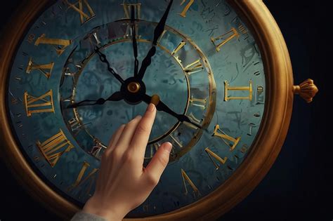 Premium Photo Time Rewind Clock Face Backward Motion