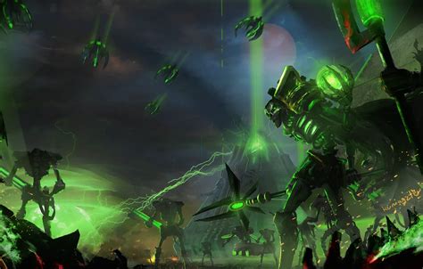 Wallpaper Army Necrons Warhammer 40 000 Monolith Lord Necron For