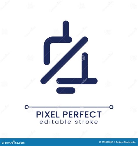 Mute Notification Sound Pixel Perfect Linear Ui Icon Stock Vector Illustration Of Message