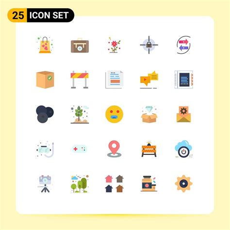 Set Of 25 Vector Flat Colors On Grid For Chart Achievements Luggage Bag Wedding Editable Vector